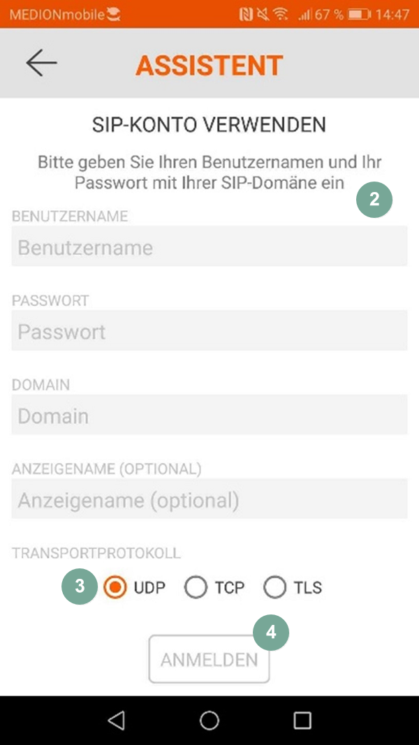 Linphone für Android